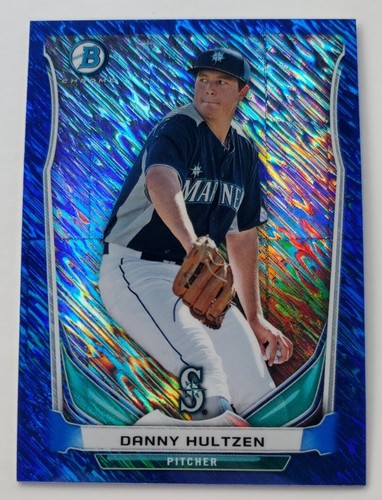 2014 BOWMAN CHROME MINI BLUE SHIMMER DANNY HULTZEN RC 249/250 SEATTLE ...