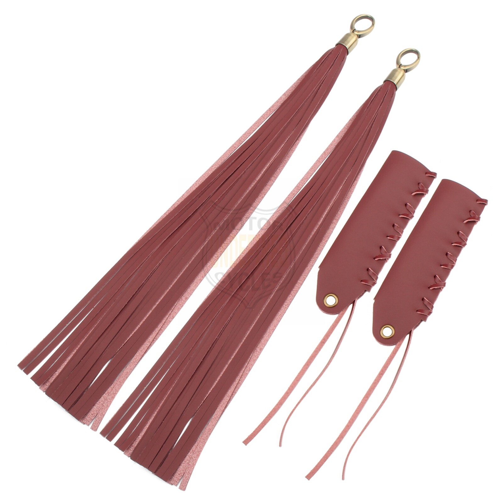 Motorcycle 7/8" 1" Handlebar Hand Grips Cover Leather Fringe Protector ...