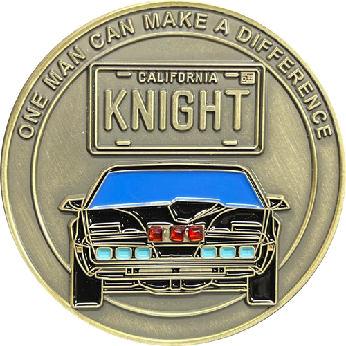 BL13-008 Knight Rider license plate KITT voice box Challenge Coin with ...