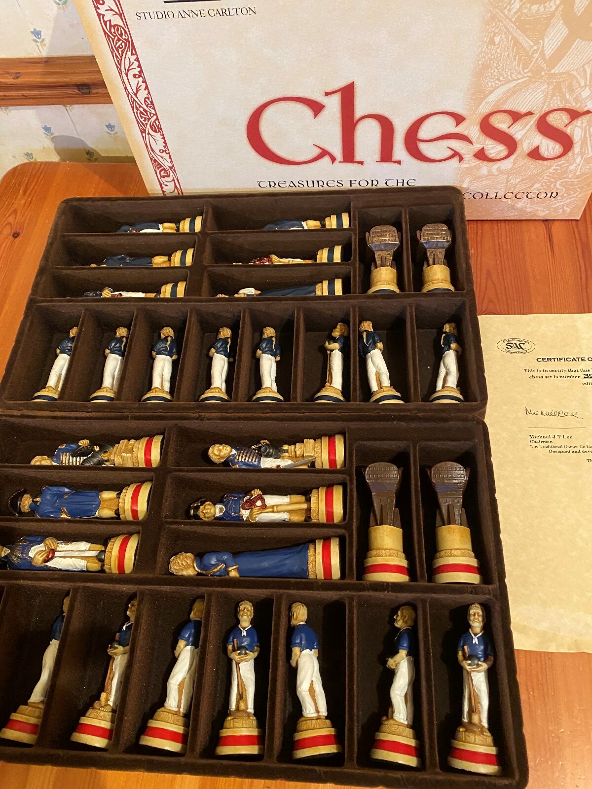 Ltd Edition Hand Painted Naval Chess Set Battle of Trafalgar Chess ...