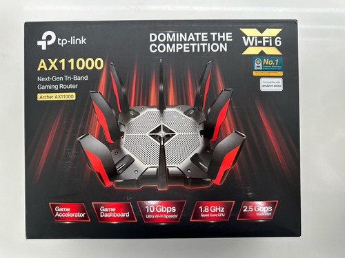 TP-LINK Archer AX11000 Tri-Band Wi-Fi 6 Gaming Router - Black/Red ...
