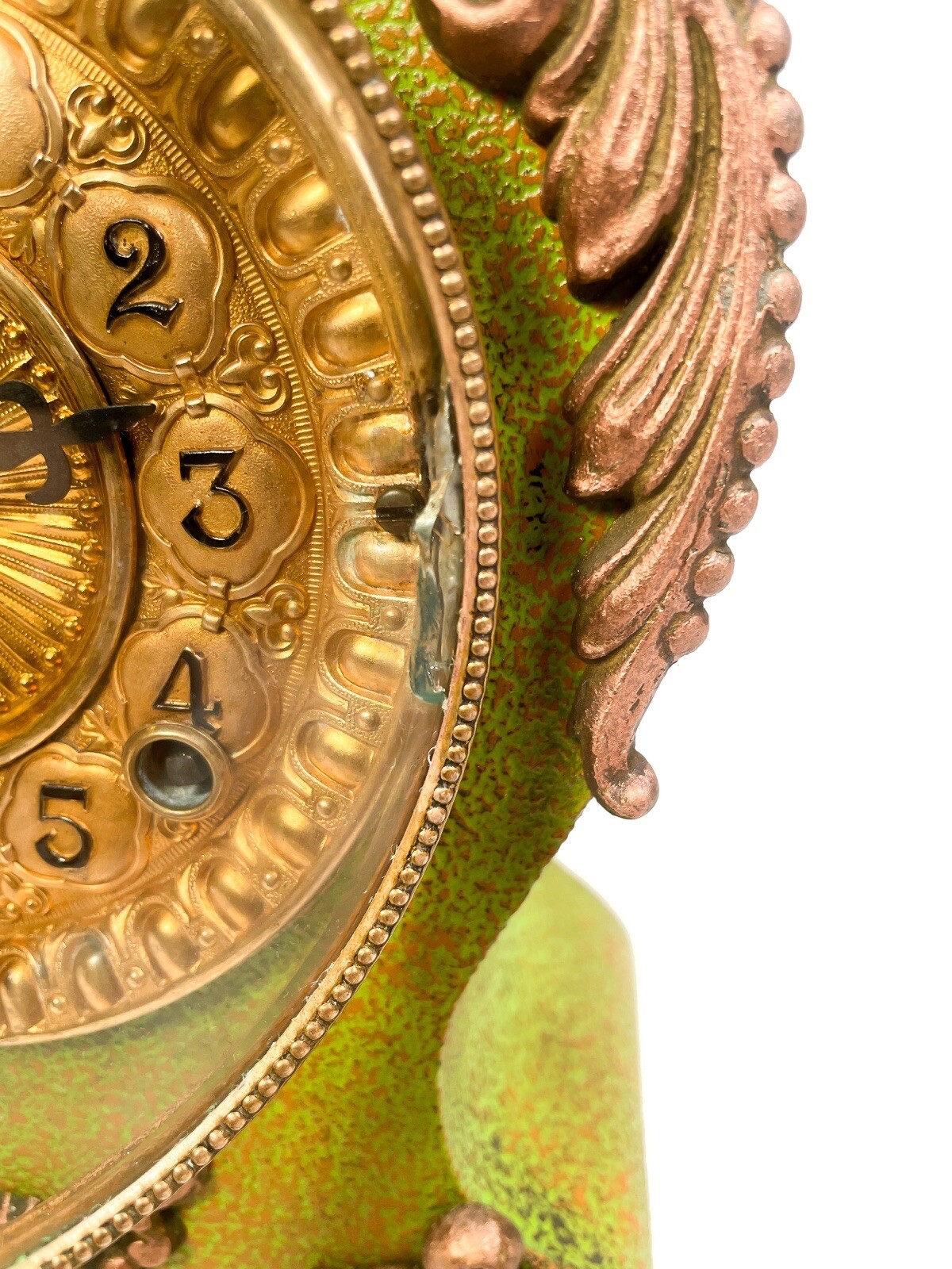 Antique 1904 Ansonia Model “Calais” 8 Day Movement Clock. Enameled Iron ...