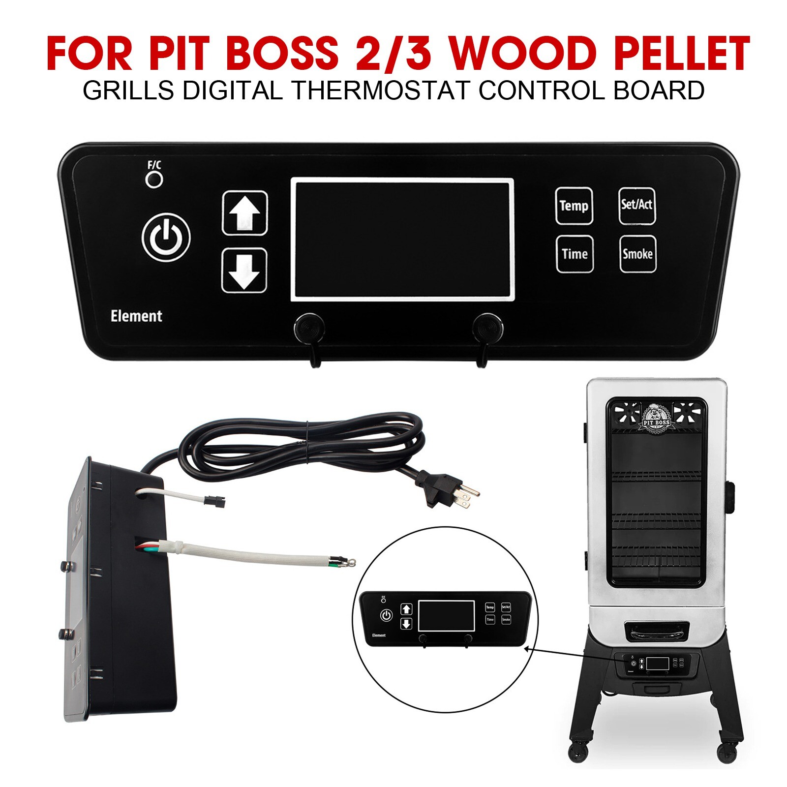 Digital LCD Thermostat Control Board For Pit Boss 2/3 Series Wood ...