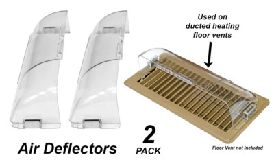 2 Pack x Clear Acrylic Air Deflectors for Floor Registers, Vents ...