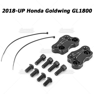 Black Adjustable Handlebar Risers Adapter For Honda Goldwing GL1800 ...