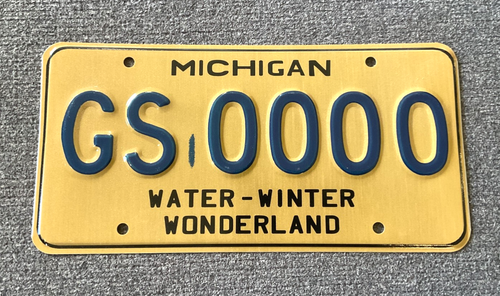 RARE 1966 RETRO STYLE PROTO SAMPLE MICHIGAN LICENSE PLATE NEVER ...