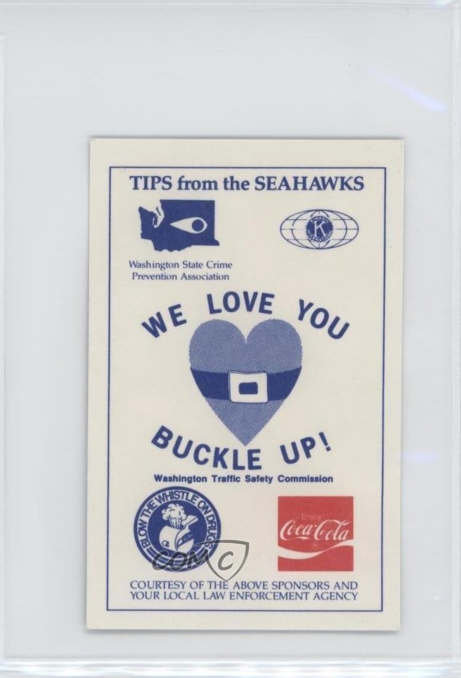 1987 Coca-Cola Seattle Seahawks Police Steve Largent HOF | eBay