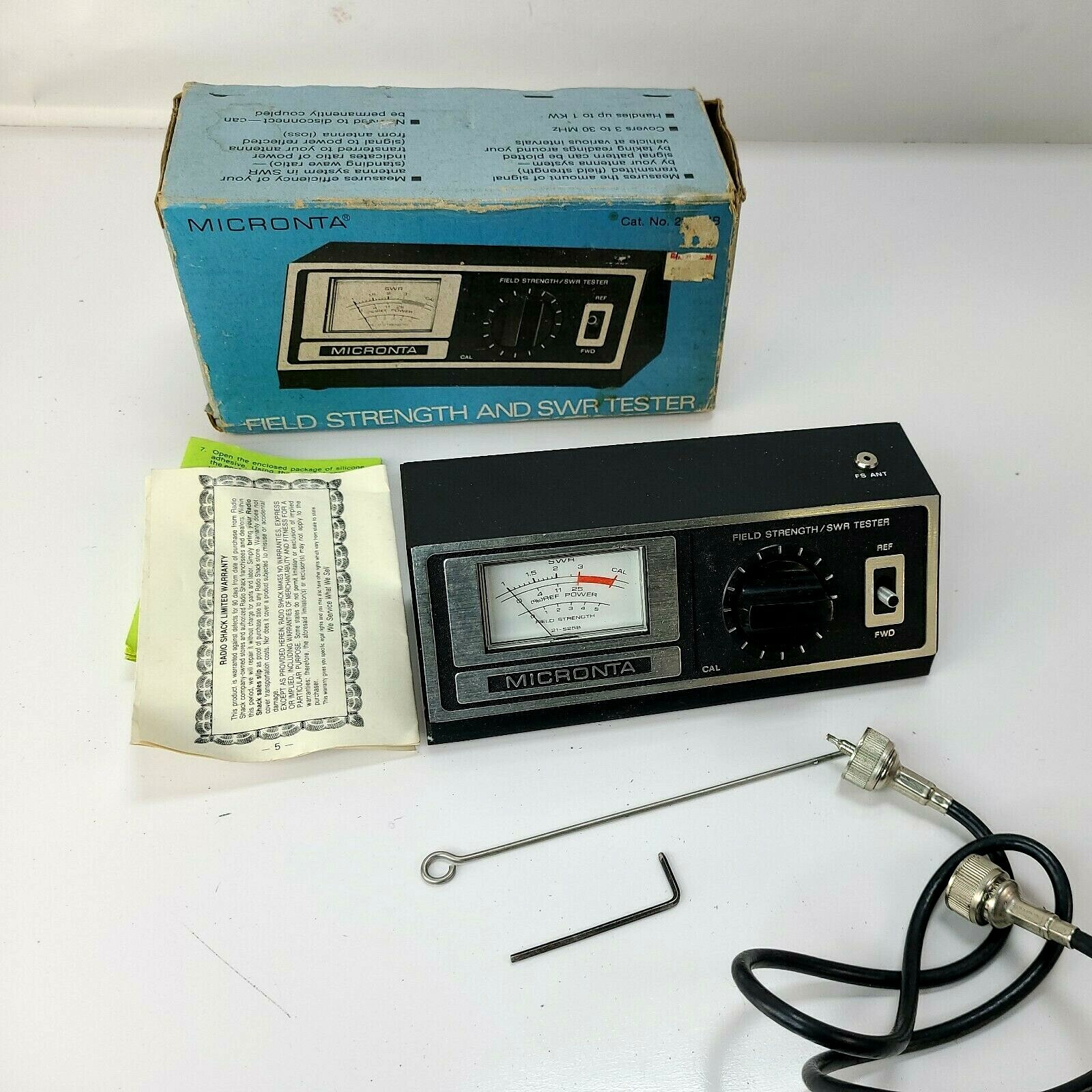 Vintage Micronta Field Strength SWR Tester 21-525B CB Radio Antenna ...