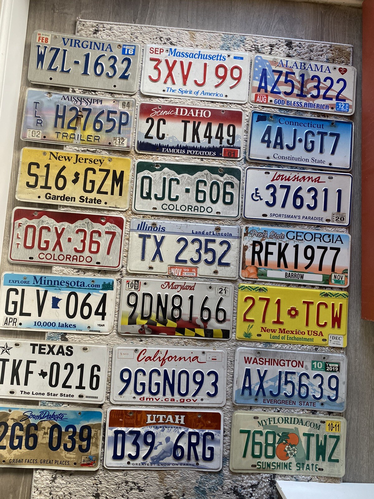 LOT of 21 Expired License Plates 20 States USA License Tags Craft ...