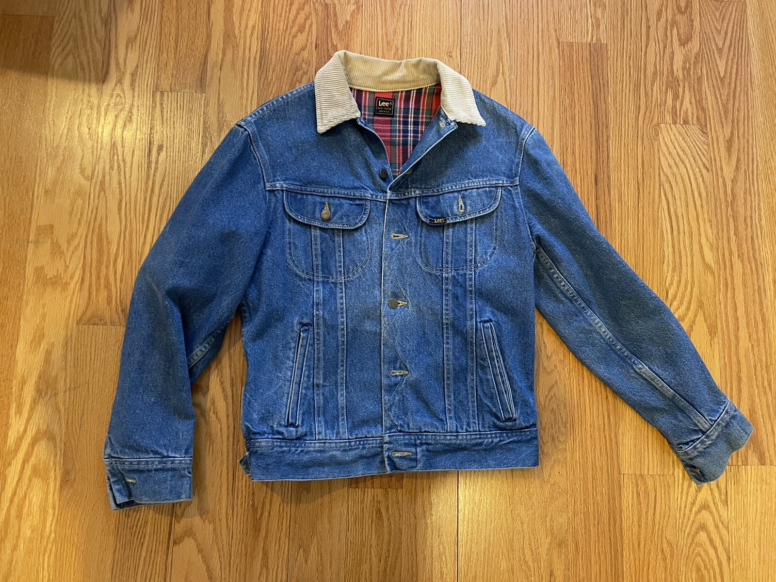 vintage lee denim jacket mens 70s 80s - Gem