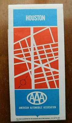 AAA Map: Houston, Texas - approx 53" x 25" | eBay