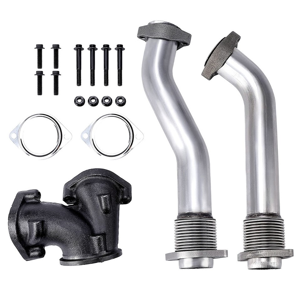 Stainless Steel Turbo Bellowed Up Pipe Kit For 1999.5-2003 Ford 7.3L ...