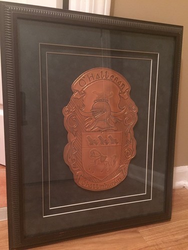 Irish Copper Blazon Coat Of Arms Wall Metal Art Framed | eBay