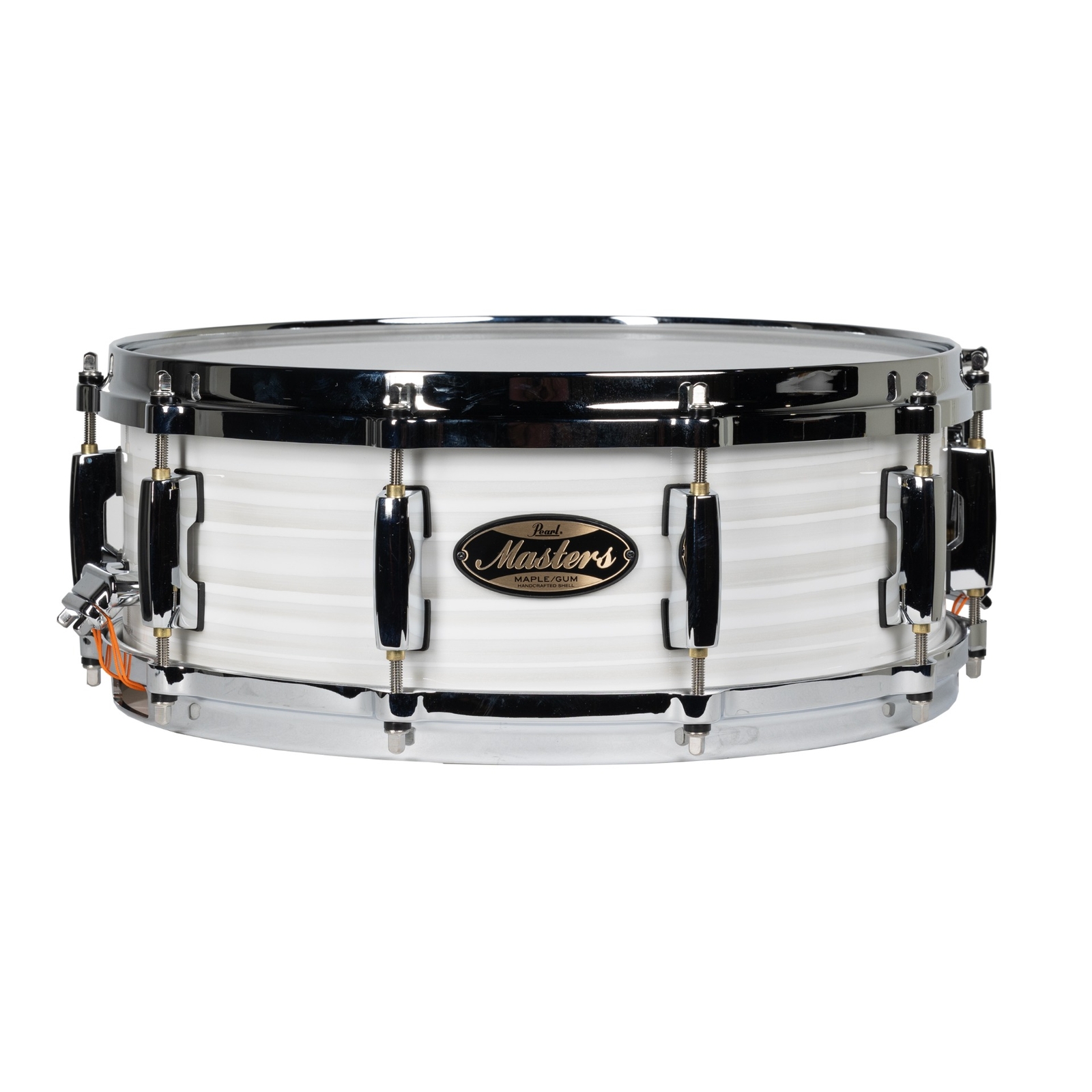 Pearl Masters Maple 5x14 Snare Drum - White Ice Swirl | eBay