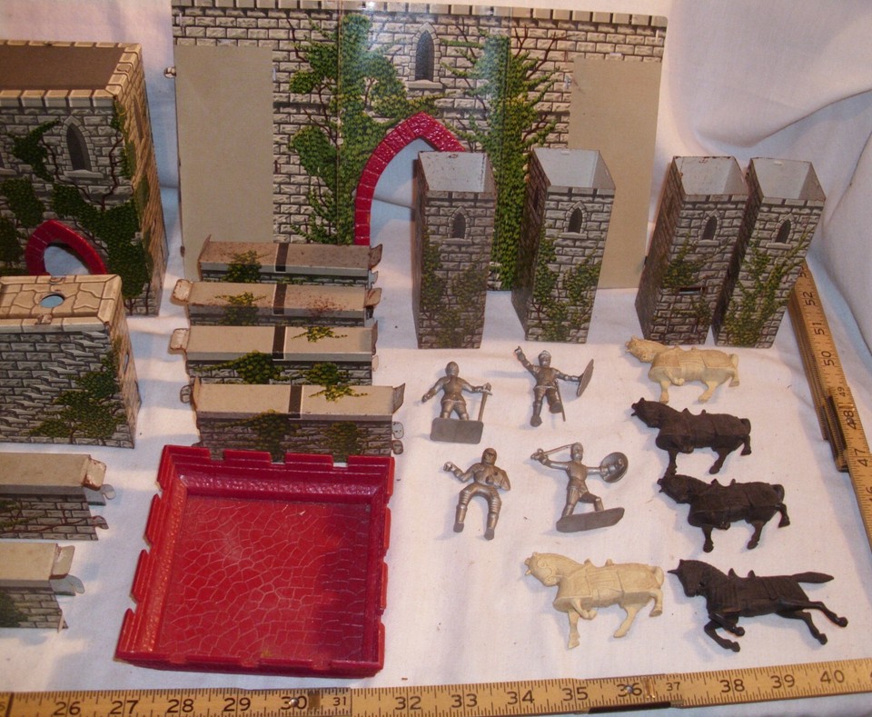 MARX MEDIEVAL CASTLE FORT PLAY SET 1950s BOXED! | eBay