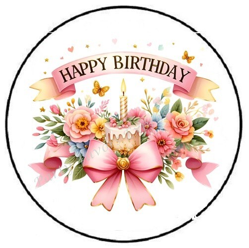 HAPPY BIRTHDAY ENVELOPE SEALS LABELS STICKERS PARTY FAVORS | eBay