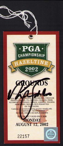 NICK FALDO SIGNED 2002 PGA CHAMPIONSHIP TICKET: HAZELTINE (G33) | eBay