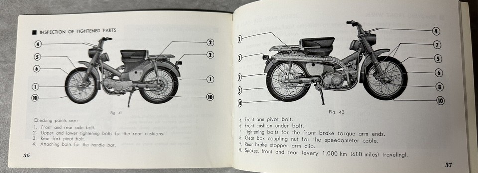 HONDA OWNER'S MANUAL OEM CT90 TRAIL 90 (CT90K0)1966 1967 1968 | eBay