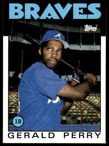 1986 Topps Baseball Card Gerald Perry Atlanta Braves #557 | eBay
