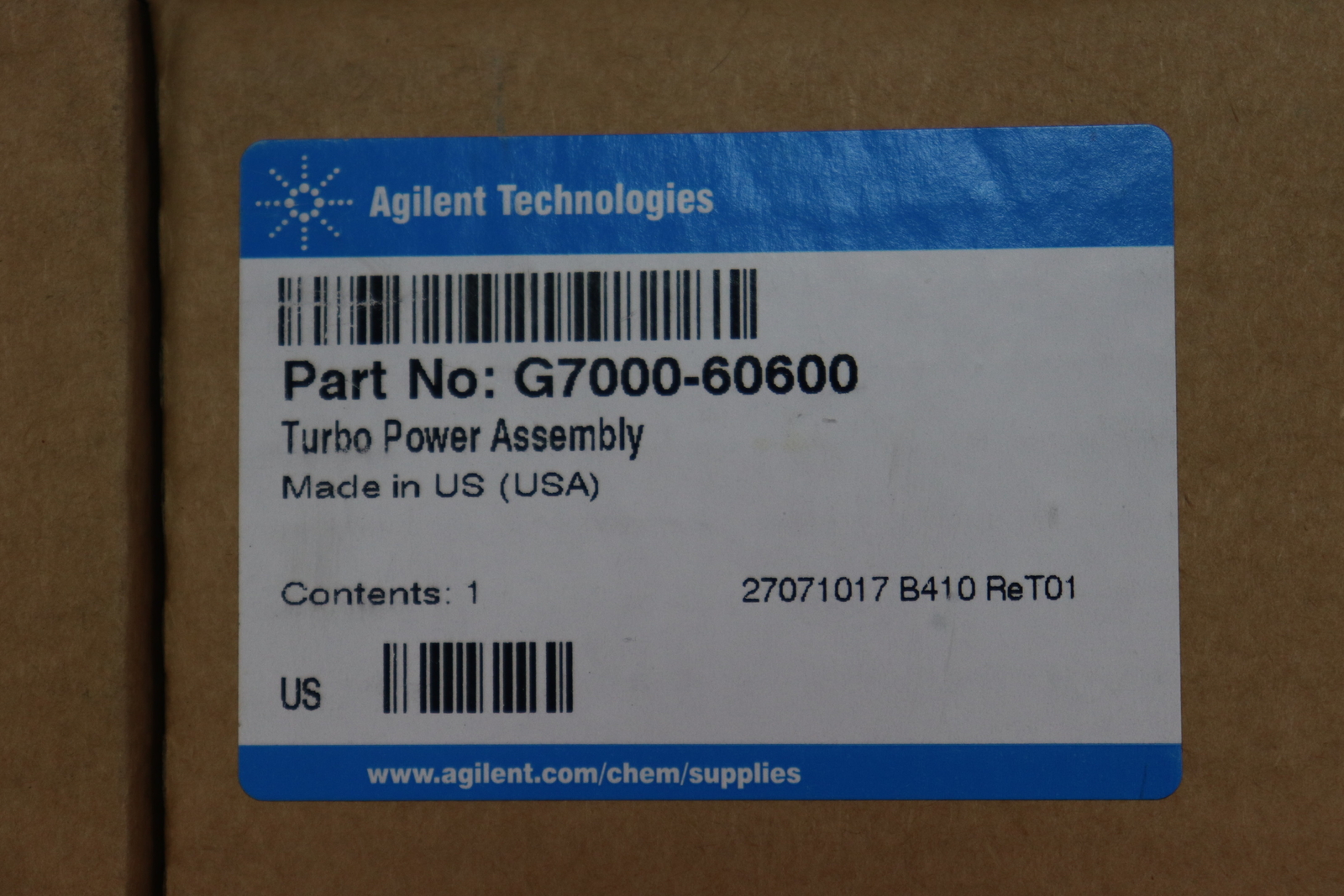 Agilent G7000-60600 Turbo Power Assembly for 7000 gas chromatography ...