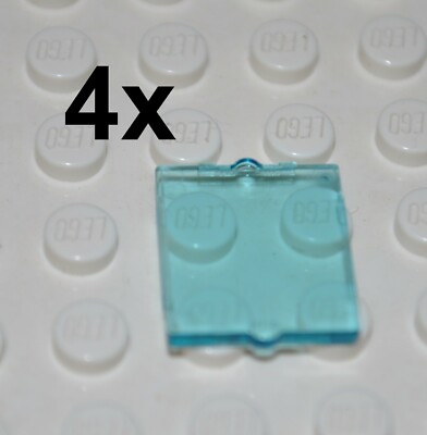 LEGO PARTS - 4X TRANS LIGHT BLUE GLASS WINDOW FRAME 1X2X2 STUDS/FLAT ...