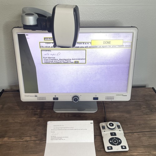 Davinci Enhanced Vision HD OCR Low Vision Magnifier + Controller DAV ...