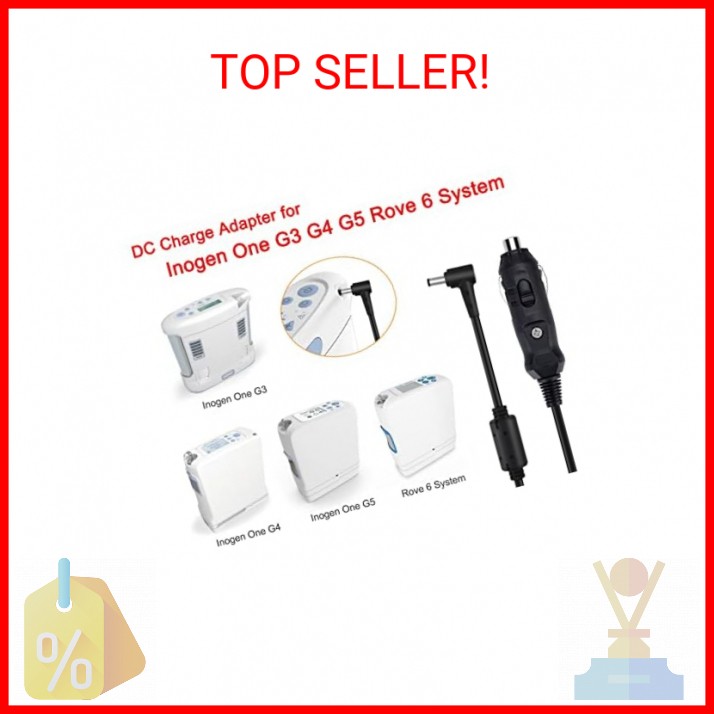 iGuerburn 12V Car Charger for Inogen One G5 G3 G4 G2 Oxygen ...