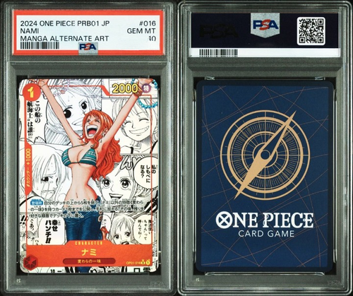PSA10 Nami OP01-016 Manga Alt Art ONE PIECE The Best Japanese PRB-01 ...