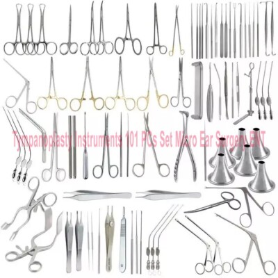 Tympanoplasty Instruments 101 PCs Set Micro Ear Surgery ENT Instruments ...
