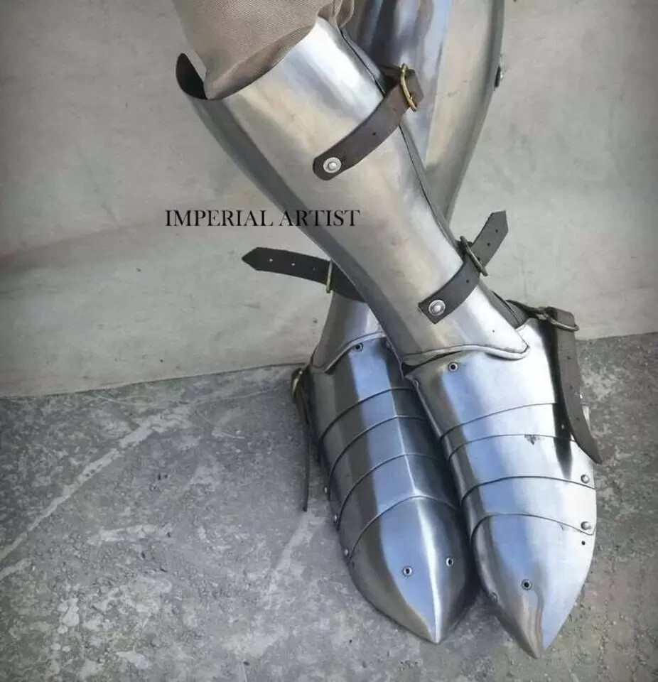 Medieval Steel Greaves Armour Pair With Sabaton Sca Combat Fighting ...