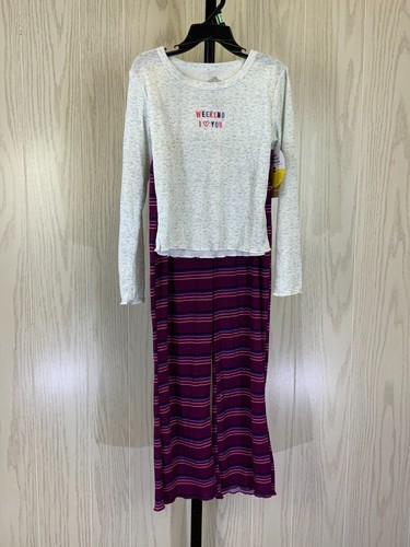 Thereabouts 2-Piece Stripe Sleep Set, Girl's Size XS, Purple NEW MSRP ...