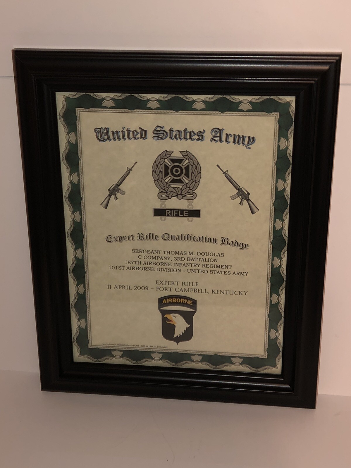 ARMY - EXPERT RIFLE BADGE QUALIFICATION PRINT / w/Free Custom Printing ...