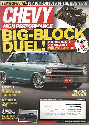 Chevy High Performance Magazine March 2011 Big-Block Duel, Top 10 ...