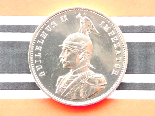 GERMAN 1 RUPIE 1890 EAST AFRICA Imperator Wilhelm II. Silver Coin Rupee ...
