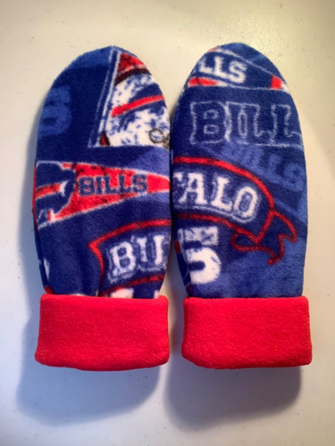 BUFFALO BILLS MITTENS womens HANDCRAFTED FLEECE NFL winter gloves #2 ...