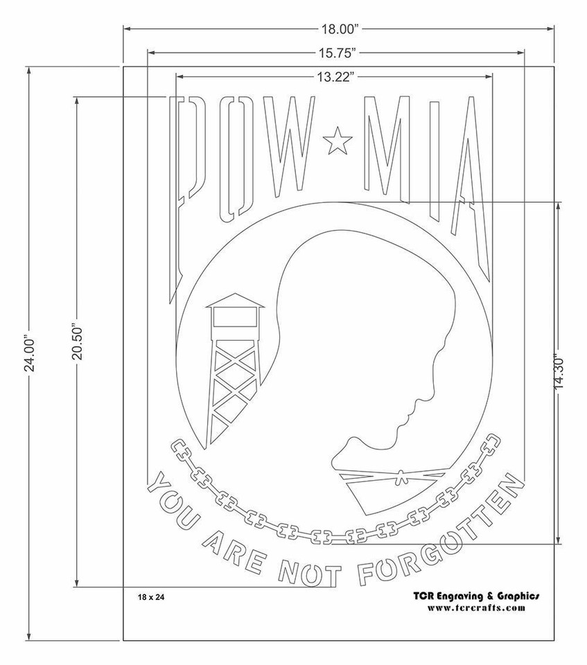 POW-MIA Flag Stencil 18" x 24" Painting /Crafts/ Templates | eBay