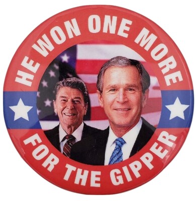 1980s He Won One More For The Gipper Campaign Button | eBay