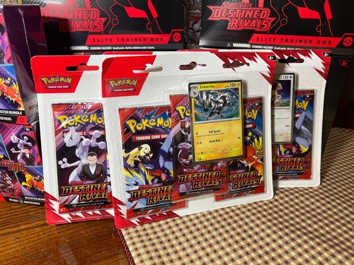 Pokemon TCG Destined Rivals 3-Pack Sealed Triple Blister Pack English ...