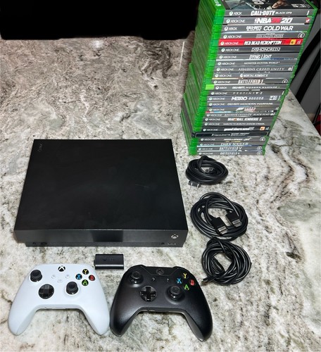 Xbox One X Console With 2 Controllers, HDMI & Power Cord + Games | eBay