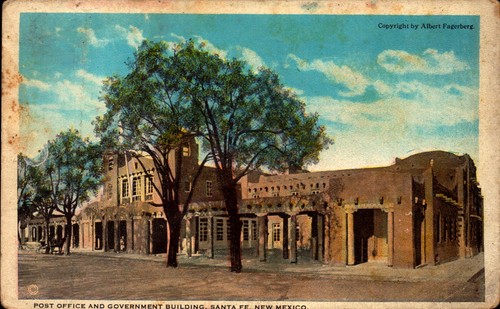 Vintage Postcard Post Office and Government Building Santa Fe NM 1924 ...