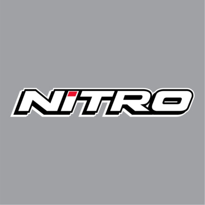 700-243 Nitro White Lettering Carpet Graphic Decal Sticker Fishing Bass ...