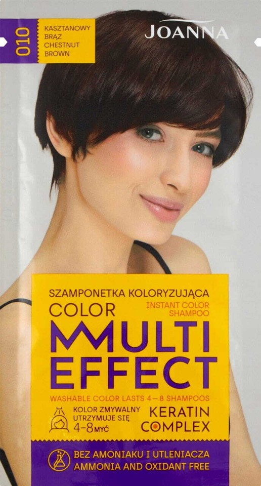 Joanna Multi Effect Keratin Hair Colour Shampoo Dye 4-8 Washes Sachet ...