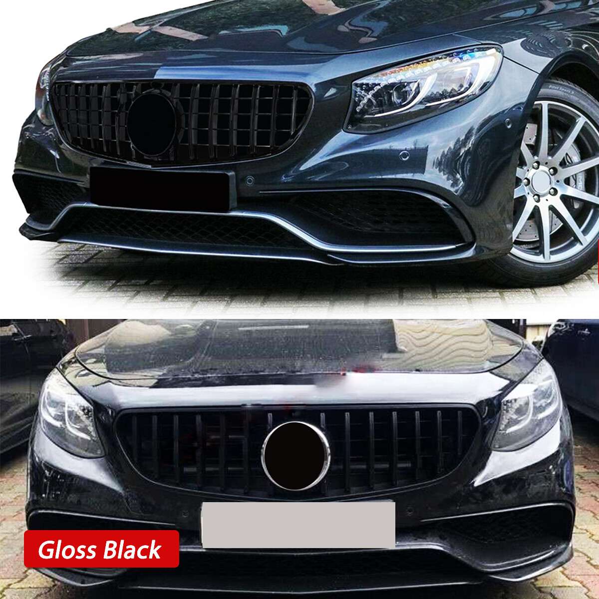For 2014-2017 Benz W217 C217 S63 S65 AMG Coupe Convertible Gloss Black ...