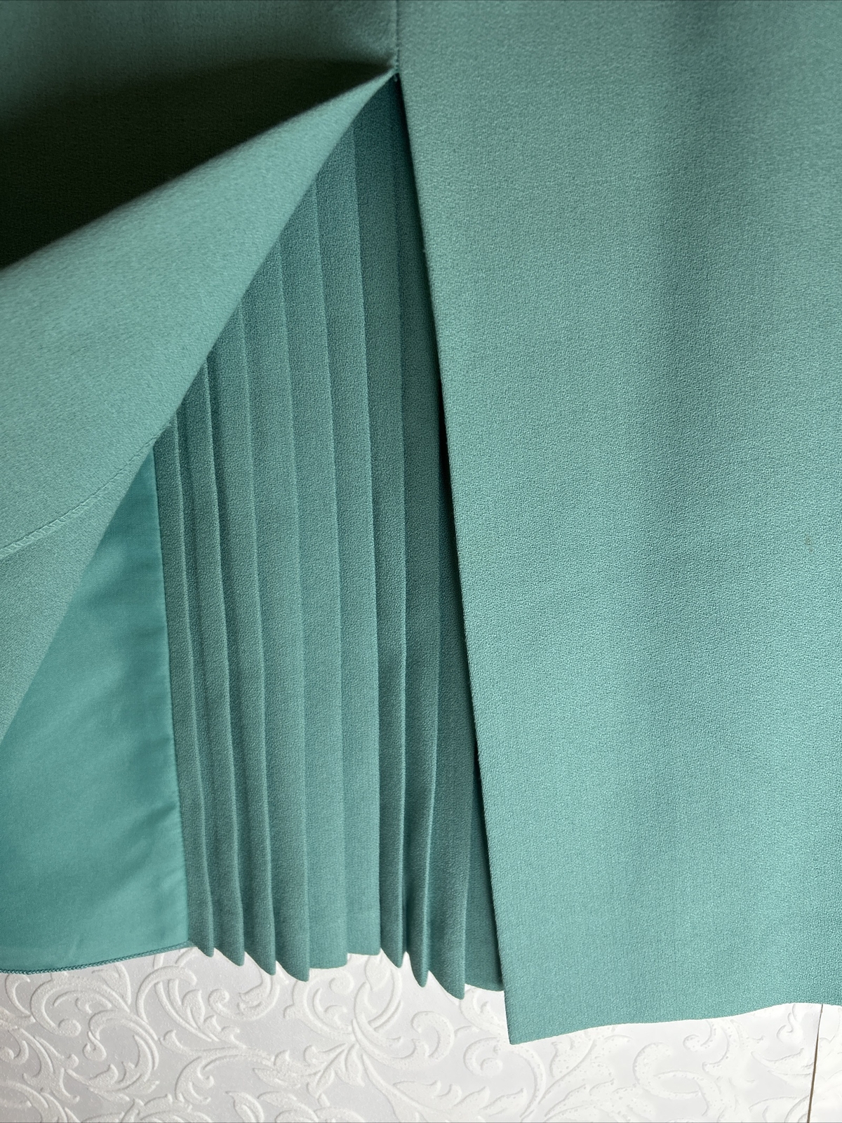 Jacques Vert Mint Green Lined Hidden Pleat Wool Blend… - Gem