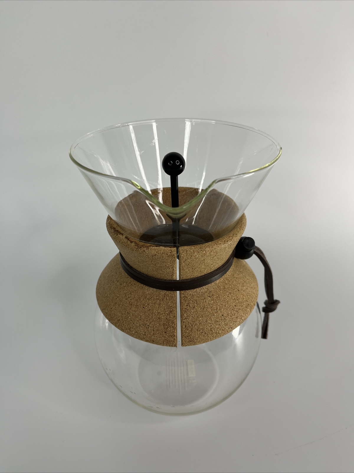 Mubod Coffee Carafe Pour Over 6 cups Leather Cord and cork collar | eBay