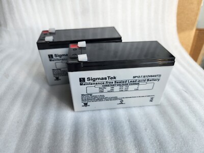 2 SigmasTek SP12-7.5 (F2) SLA AGM Battery Replacement for APC RBC17 12V ...
