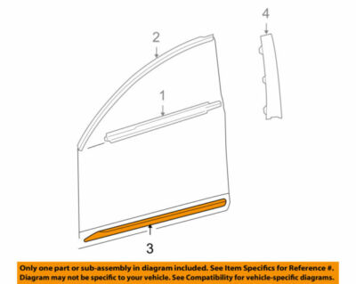 75072-30080 Toyota Moulding sub-assy, front door, outside lh 7507230080 ...