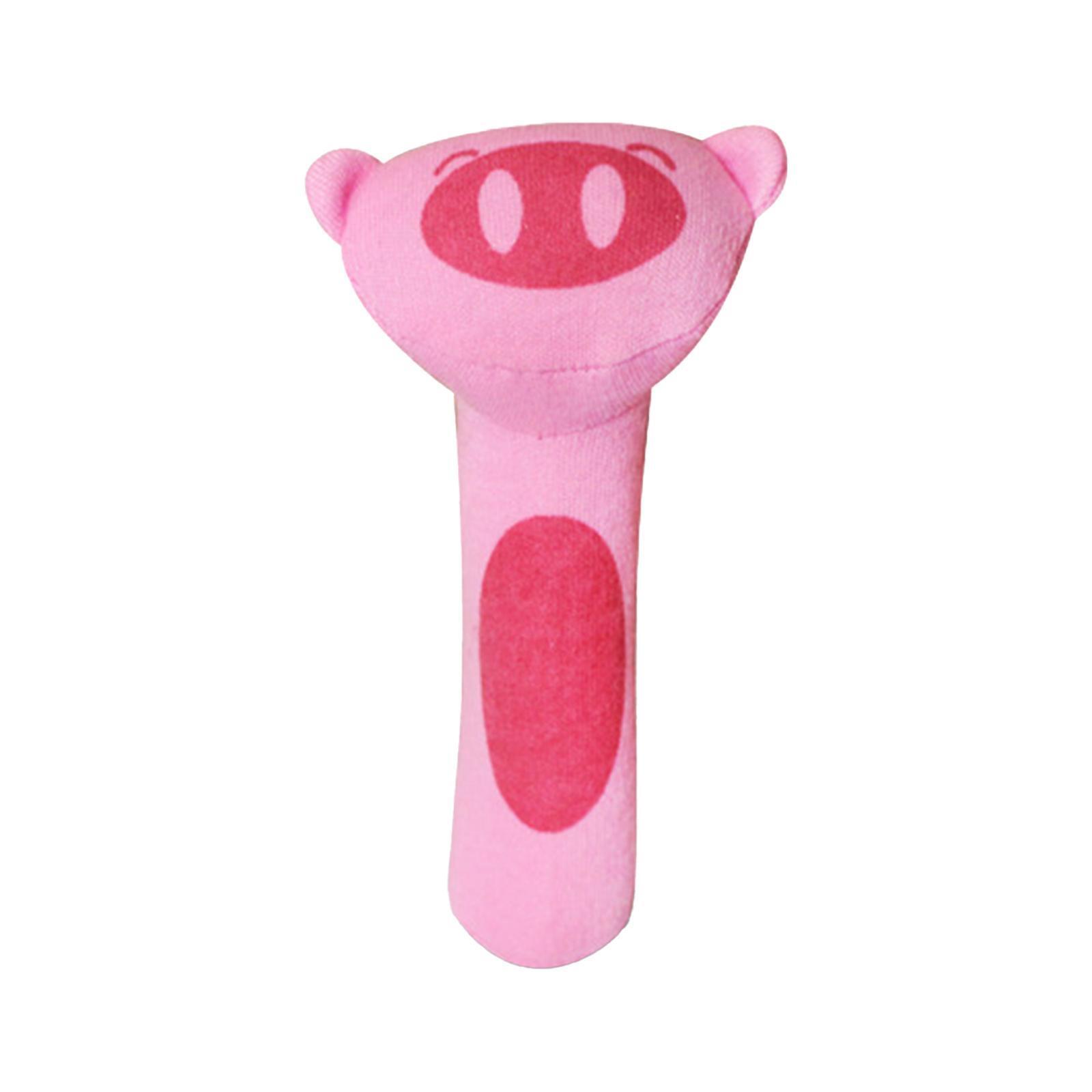 2Pcs Hand Rattles Squeaker Toy Early Educational Soft Visual ...