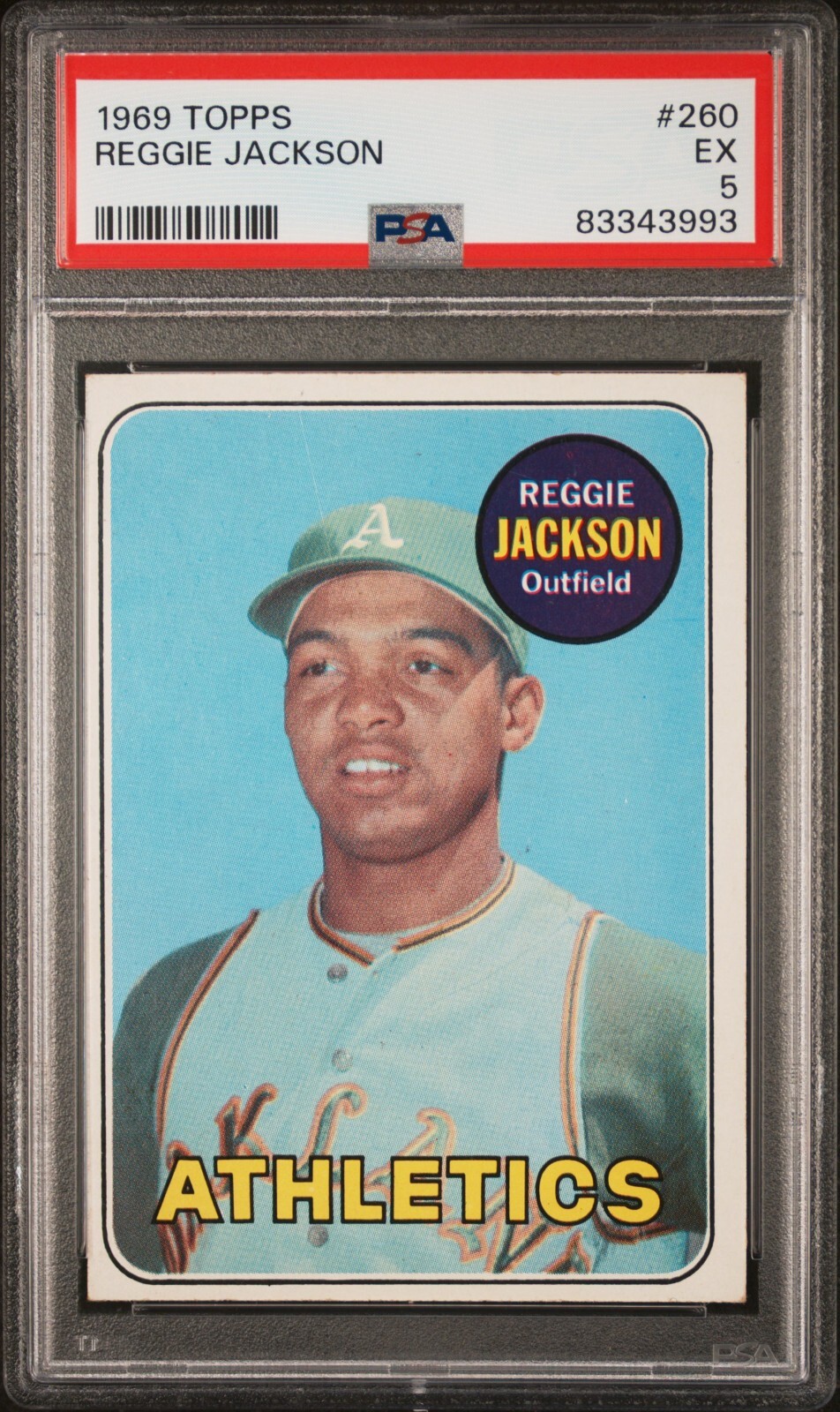 1969 Topps #260 Reggie Jackson Rookie Card RC - PSA 5 - New York ...