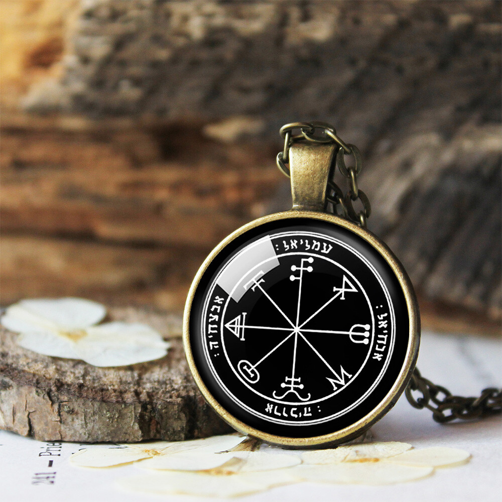 3rd Pentacle of Saturn Talisman for Evocation Necklace Amulet Seal ...